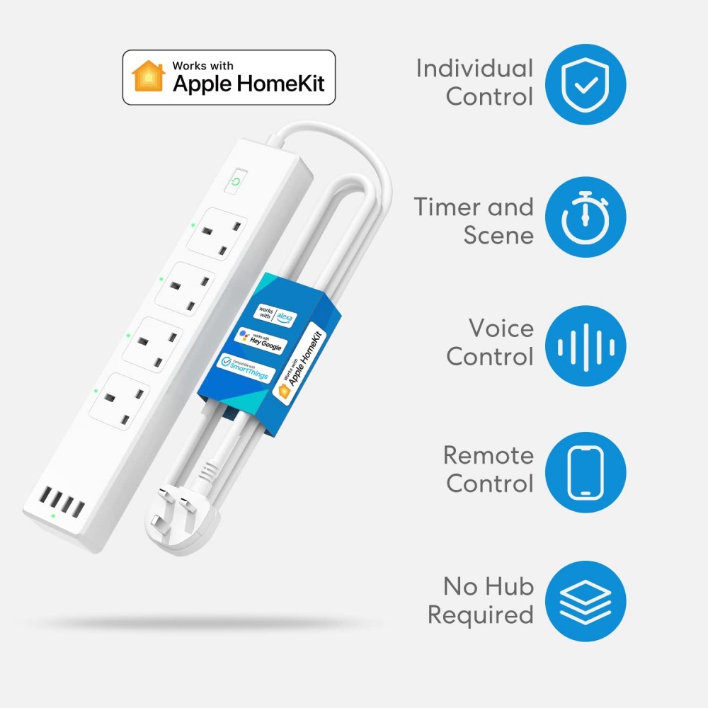 Meross smart wifi power strip 4ac +4usb MSS425FHK(UK) Meross smart wifi power strip 4ac +4usb MSS425FHK(UK)
