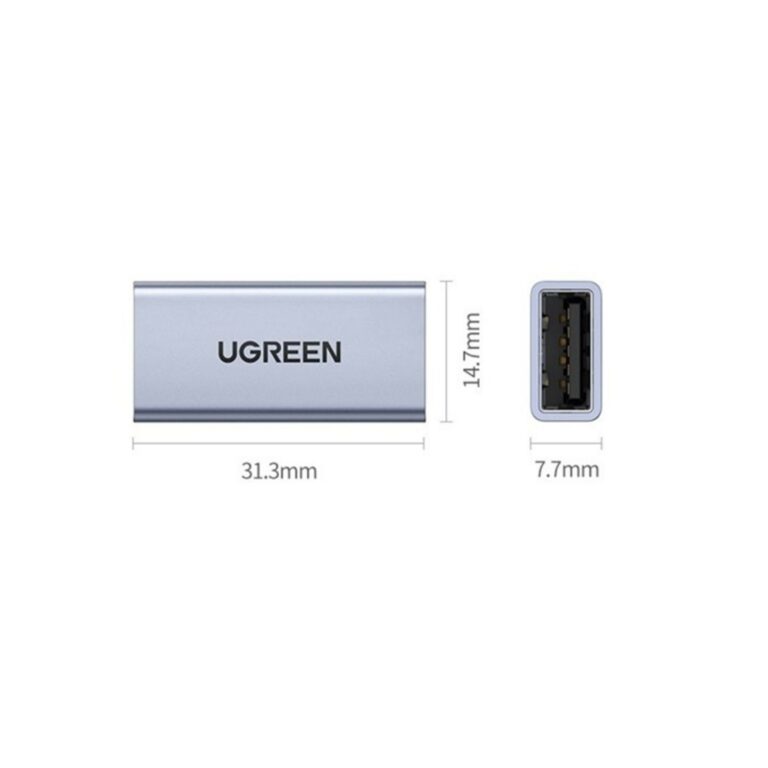 Ugreen - 20119 USB3.0 A/F to A/F Adapter Aluminum Case - 101 Multimedia