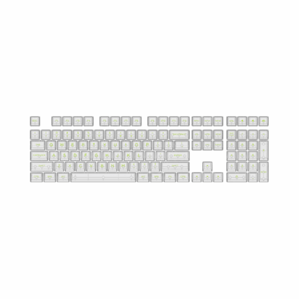 Akko Full Transparent Green Characters Keycap Set - 101 Multimedia
