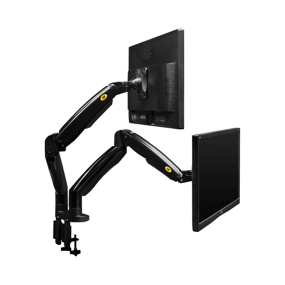 NB Ergonomic NB F195A Dual Monitor Desk Stand (Up to 32") - 101 Multimedia