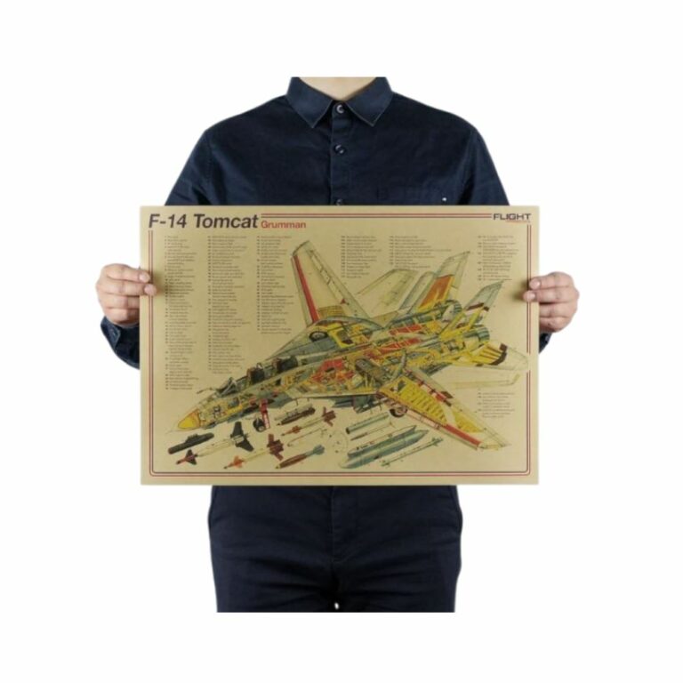 Wall Poster F-14 Tomcat Military Combat Aircraft - 101 Multimedia