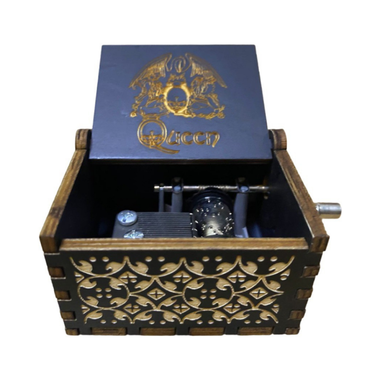 Engraved Wooden Music Box - Queen Style 2 - 101 Multimedia