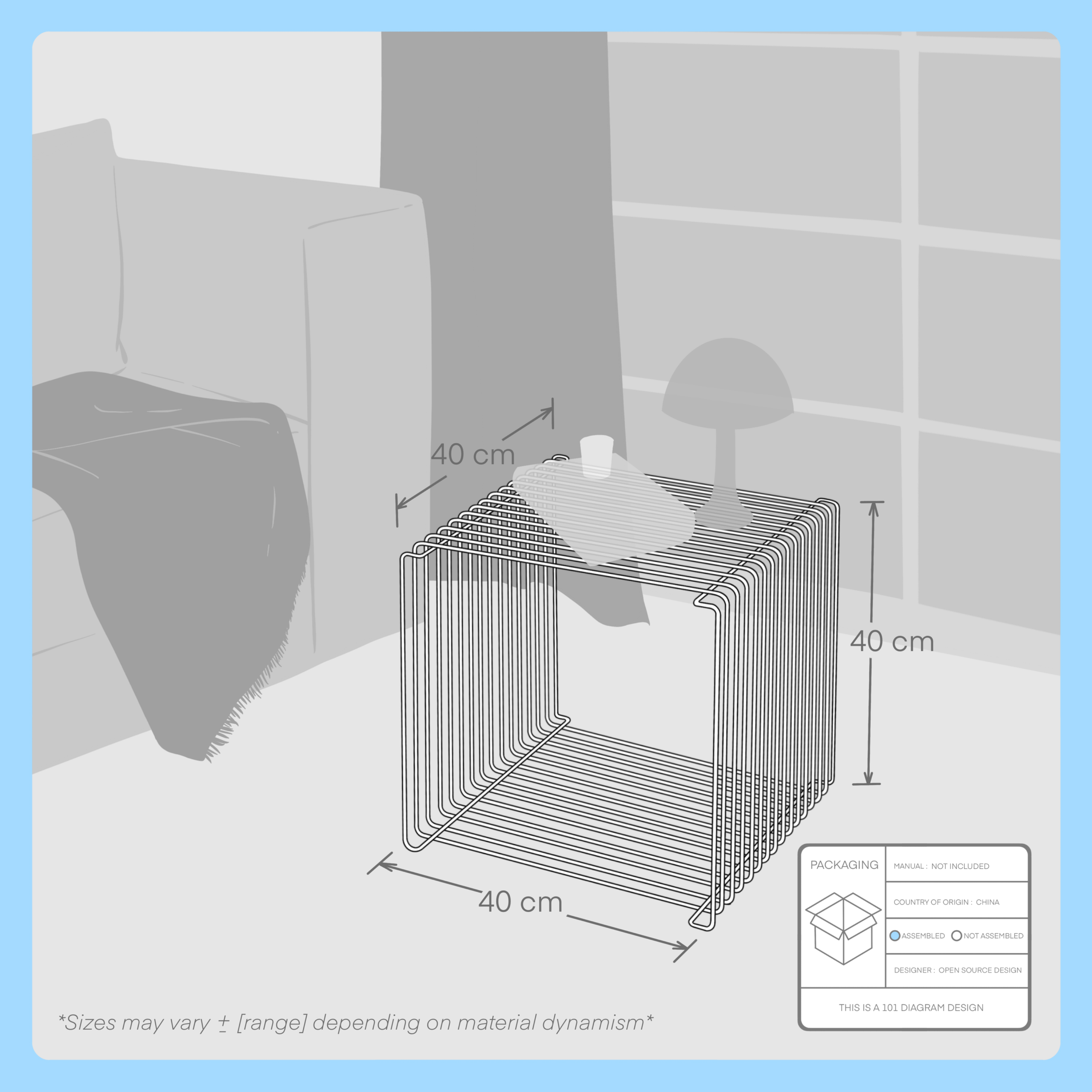Phanton Wire Cube Shelf (White) - 101 Multimedia