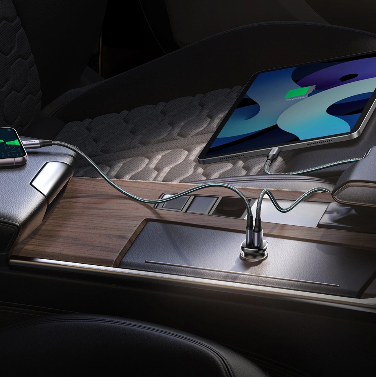 Ugreen - 25845 30W 2-Port Fast Car Charger - 101 Multimedia