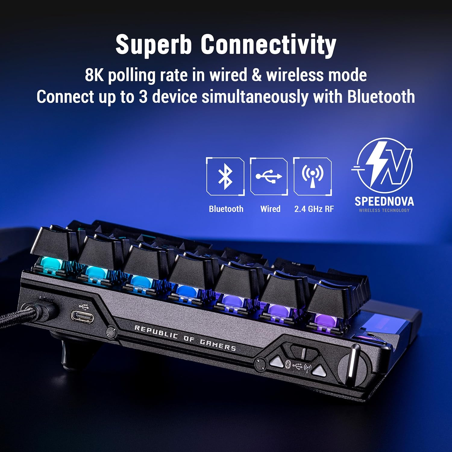 ASUS ROG Falcata Split Gaming Keyboard - 101 Multimedia