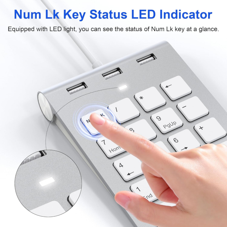 Wired Numeric Keypad With USB Hub - 101 Multimedia