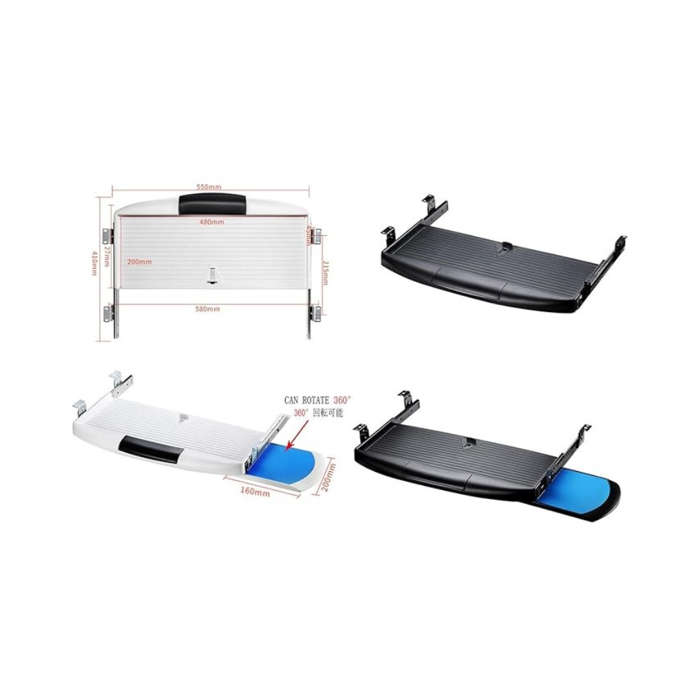 Adjustable Keyboard Under Desk Tray - 101 Multimedia