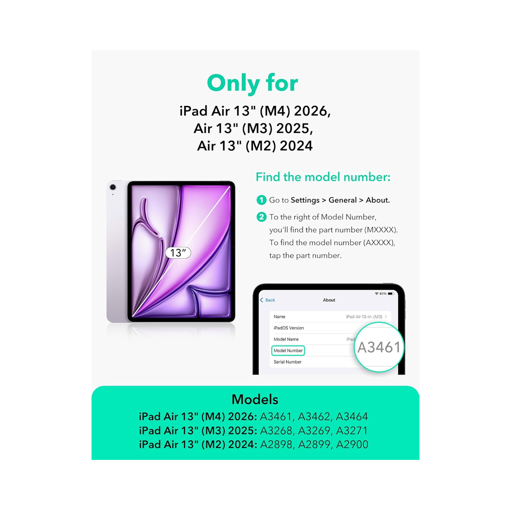 ESR UltraFit Armorite Paper-Feel Screen Protector for iPad Air 13" (2 ...